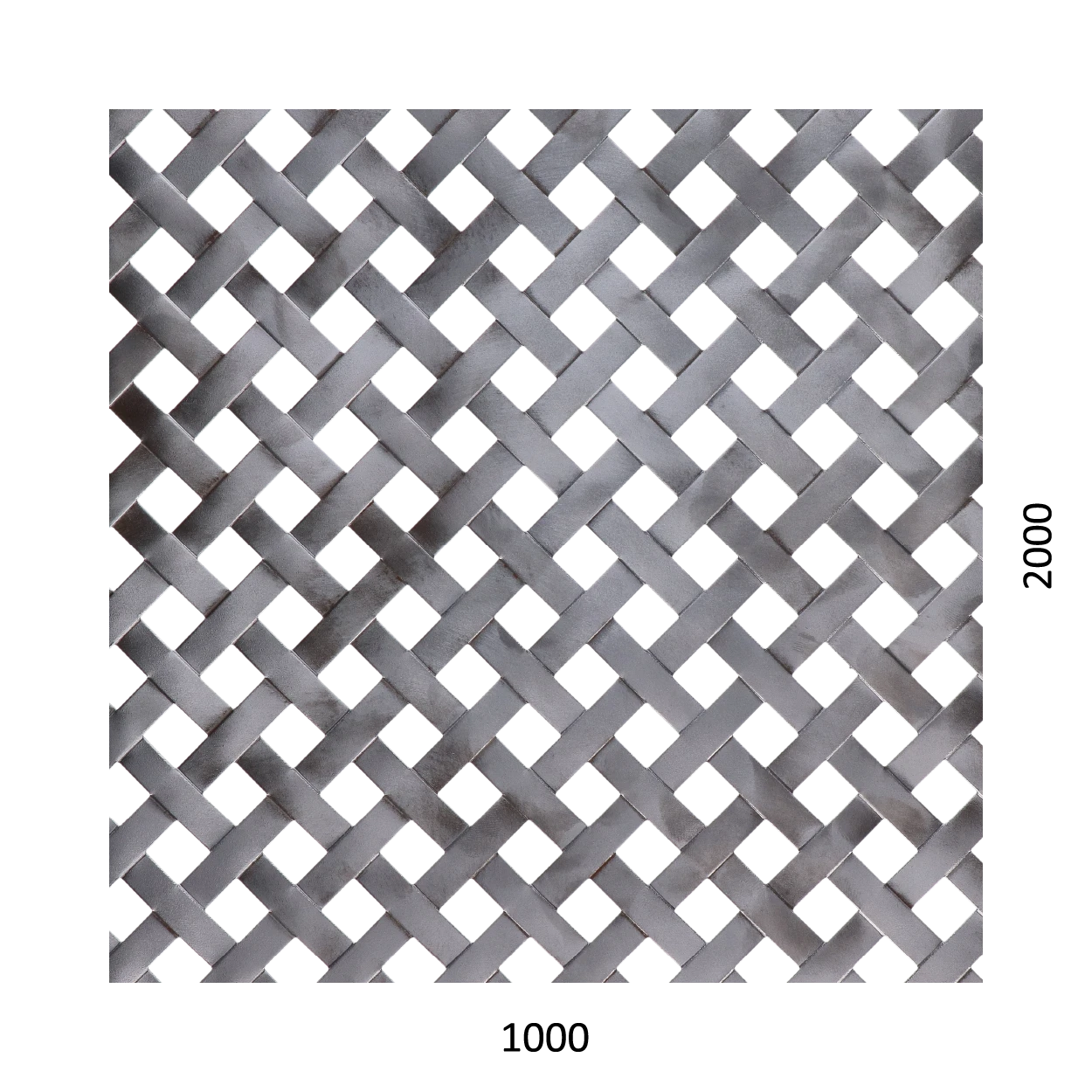 Děrovaný plech - tkanina Fe, díra: 10x10 mm, rozteč: 18 mm (1000x2000x1 ...